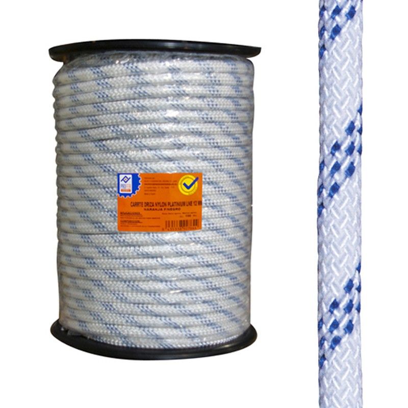 Drisse Nylon 8 Mm Blanc / Bleu 100 M — Bricowork